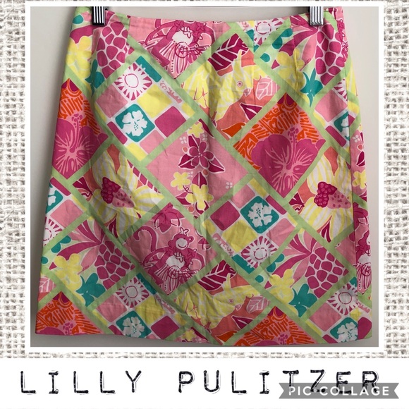 Lilly Pulitzer | Skirts | Lilly Pulitzer Diamond Head Patch Skirt Size ...